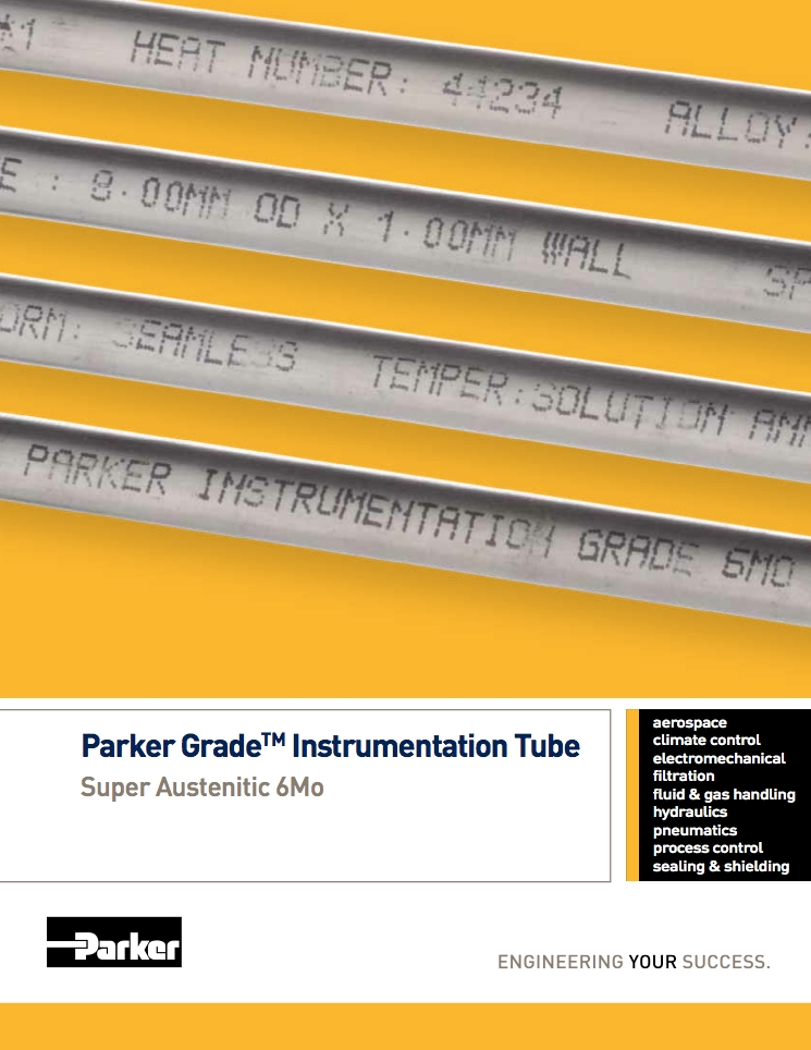 New Parker Grade 6Mo instrumentation tubing is optimised for high ...